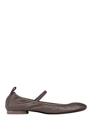 LEMAIRE Square-toe Ballerina Flats - Brown