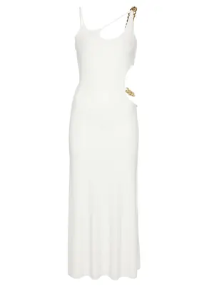 NISSA Cut-out Midi Bodycon Dress - White