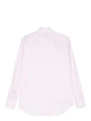 Canali Striped Cotton Shirt - Pink