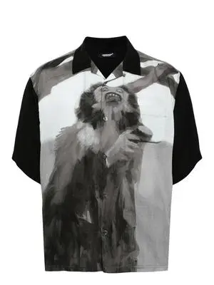 UNDERCOVERISM Short-sleeved Illustration-print Shirt - Black