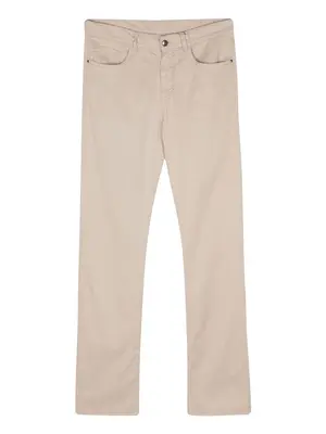 Canali Slim-fit Chino Trousers - Neutrals