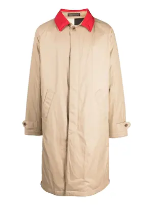 UNDERCOVERISM X Fragment Contrasting-collar Cotton Raincoat - Neutrals