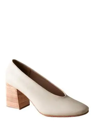 HUMA BLANCO Salvador Block Heel Pump - Bone