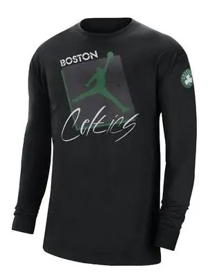 JORDAN Nba Boston Celtics Courtside Statement Loose Fit T-shirt - Black