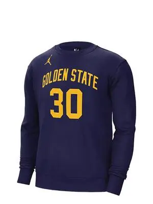 JORDAN Nba Golden State Warriors Stephen Curry Fleece Sweatshirt - Blue/yellow