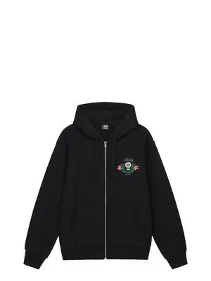 StÜssy Skull Crest Zip Hoodie - Black