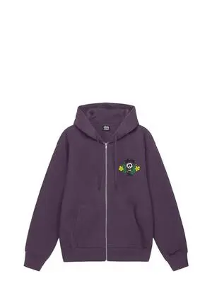 StÜssy Skull Crest Zip Hoodie - Grape