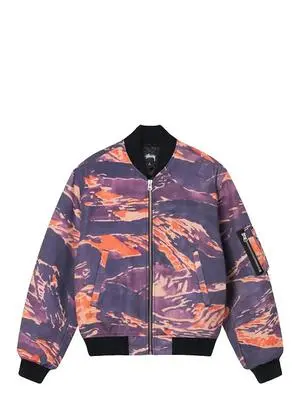 StÜssy Tigris Canvas Bomber Jacket - Purple
