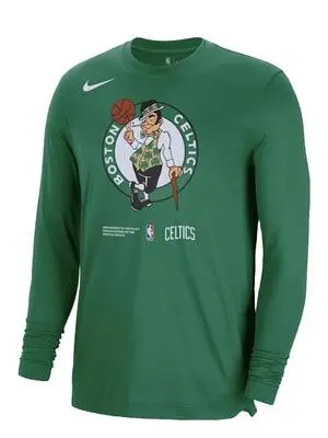 Nike Nba Boston Celtics Courtside Loose Fit Long Sleeve T-shirt - Green