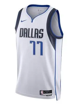Nike Nba Dallas Mavericks Luka Doncic Association Edition Swingman Drifit Jersey - White/blue
