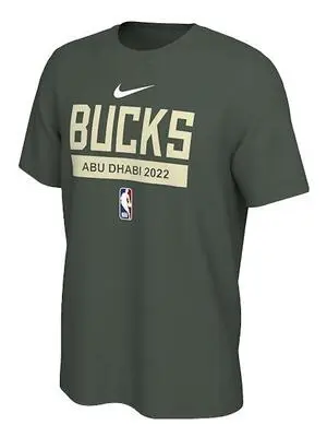 Nike Nba Milwaukee Bucks Abu Dhabi 2022 T-shirt - Green