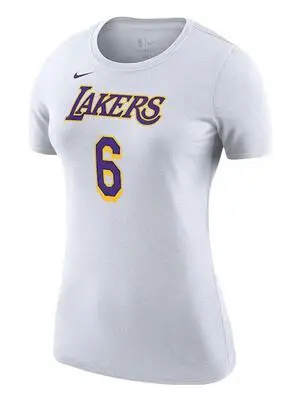 Nike Nba Los Angeles Lakers Lebron James T-shirt - White