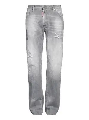 Dsquared2 Straight-leg Jeans With Distressed Details - Grey