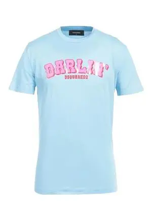 Dsquared2 T-shirt Sky Size Cotton - Blue