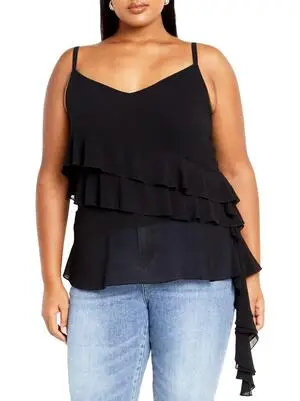 City Chic Lovers Lane Camisole - Black
