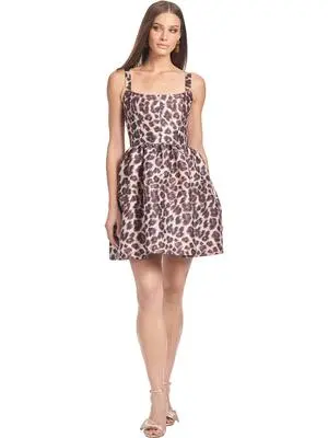 Sachin & Babi Cora Leopard Print Mini Dress - Big Cat