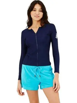 Vilebrequin Solid Zipper Rashguard - Bleu Marine