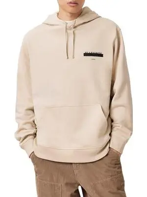 All Saints AllSaints Relaxed Fit Hoodie Feather Taupe