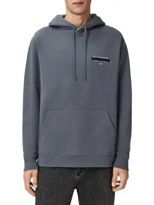 ALLSAINTS Relaxed Fit Hoodie - Parma Blue