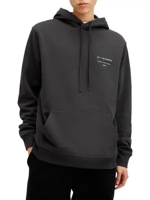 ALLSAINTS Relaxed Fit Hoodie - Washed Black