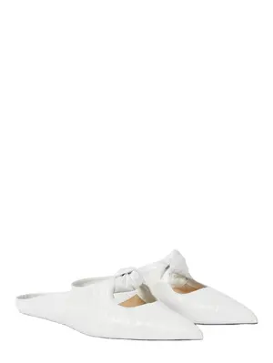 Khaite Rowan Leather Flats - White