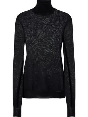 Saint Laurent Wool Turtleneck Sweater - Black