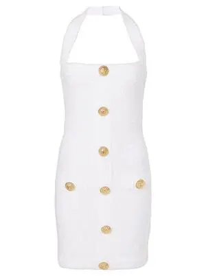 Balmain Halterneck Minidress - White