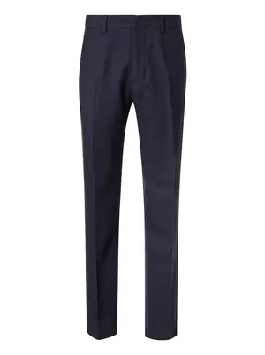 Ami Pleated Virgin Wool Pants - Black