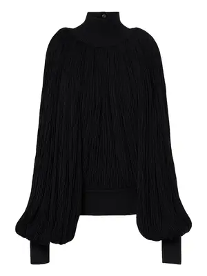 Alaïa Fringed Wool Sweater - Black