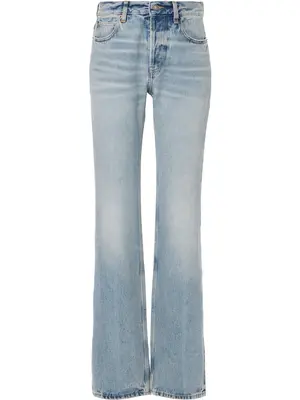Saint Laurent Nico High-rise Straight Jeans - Blue