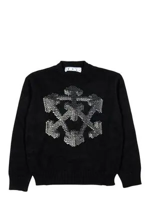 Off-White 3d Arrow Chunky Knit Crewneck - Black