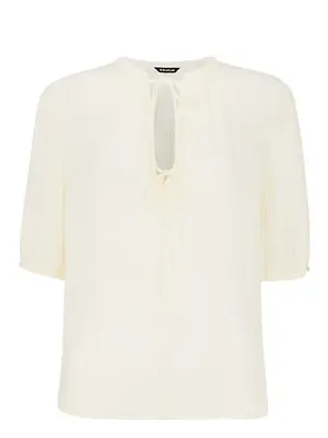 Whistles Jessie Tie-front Blouse - White