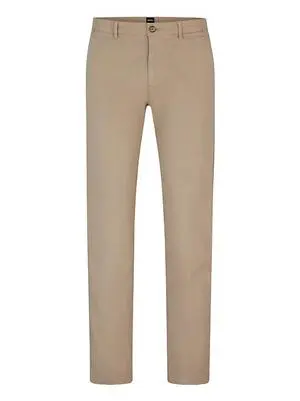 BOSS Slim-fit Straight-leg Stretch-cotton Chinos - Open Beige
