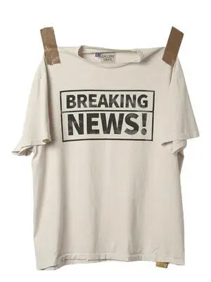 GALLERY DEPT. Breaking News Tee Shirt - Archival White