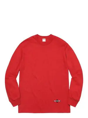 Supreme Independent Fuck The Rest Long Sleeve Tee Shirt Red