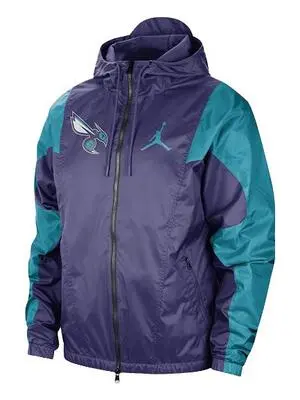 JORDAN Nba Charlotte Hornets Courtside Statement Edition Jacket - Purple/teal