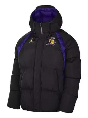 JORDAN Nba Los Angeles Lakers Courtside Loose Fit Jacket - Black/yellow/purple