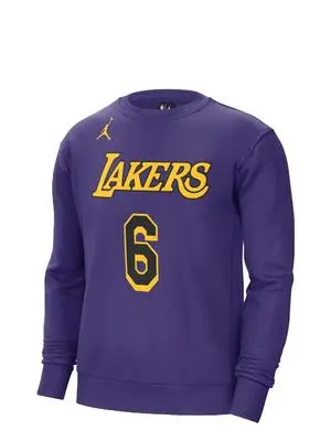 JORDAN Nba Los Angeles Lakers Lebron James Fleece Sweatshirt - Purple/yellow/black