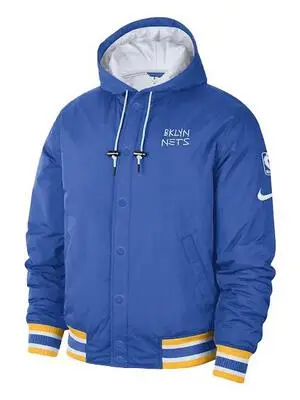 Nike Nba Brooklyn Nets Courtside City Edition Loose Fit Jacket - Blue/white/yellow