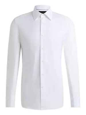 BOSS Stretch-cotton Slim Shirt - White