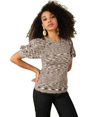 Hale Bob Danna Knit Top - Brown