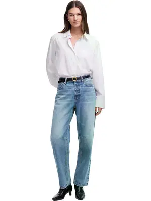 Madewell The Darted Barrel-leg Jean - Dobbins Wash