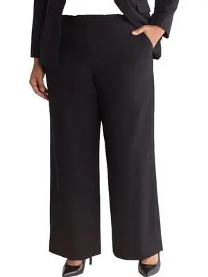TAHARI ASL Wide Leg Trousers - Black