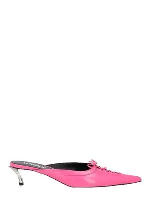 Versace Glossed-leather Mules - Pink