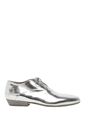 Marsèll Miniblocco Metallic-leather Oxford Shoes - Silver