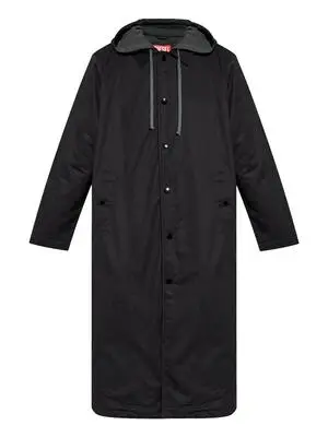 DIESEL J-marlon Single-breasted Coat - Black