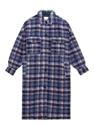 MARANT ETOILE Fontizi Checked Coat - Purple