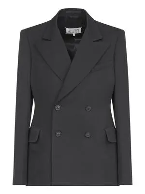 MAISON MARGIELA Four-stitch Wool Blazer - Black