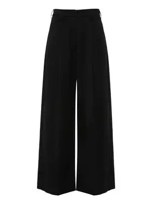 Simone Rocha Pleated Wide-leg Trousers - Black
