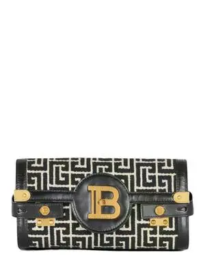 Balmain B-buzz 23 Monogram Clutch - Black